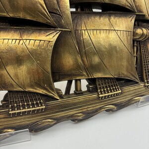 Large Vintage Syroco Brass Color Ship Wall Hanging 21 1/2 X 25 1/2 - Etsy
