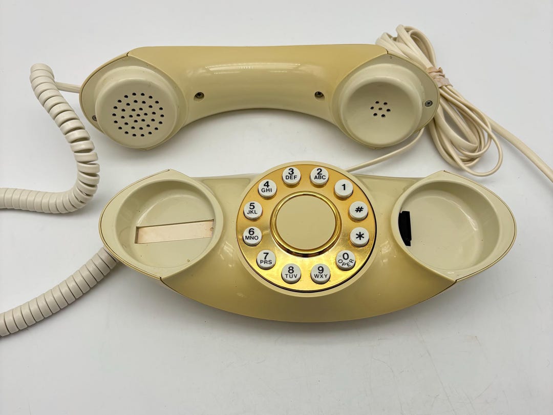 Vintage 70s “genie” Tan Color Touchtone Push Button Phone - Etsy