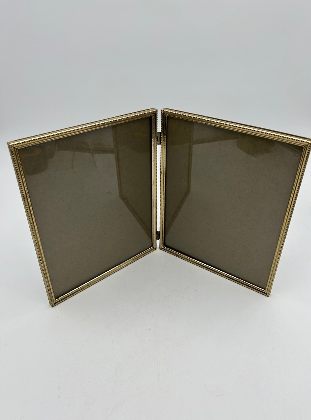 Vintage 1980s 8x10 Double Hinged Gold Picture Frame Double Portrait ...