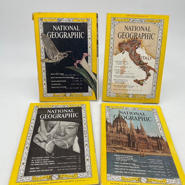 National Geographic Magazines - Etsy