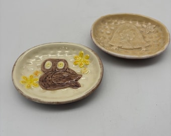 VINTAGE Pair of 1990s Hand Made Ceramic Soap Dishes Dated & Signed ...
