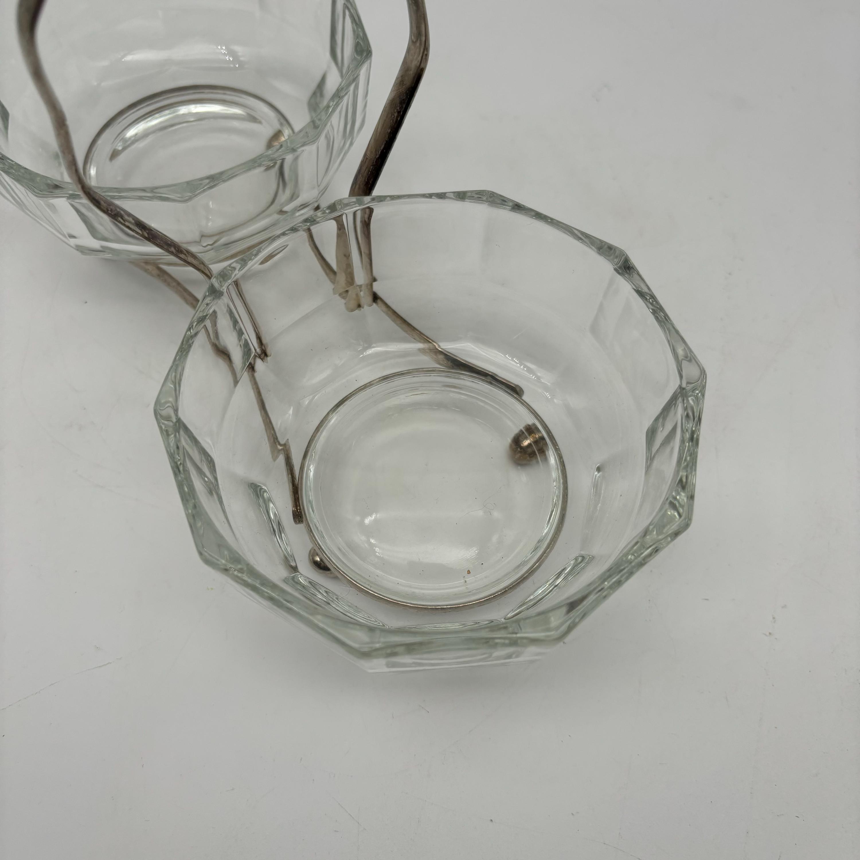 Vintage Silver Plate Condiment Holder Table Caddy With Two Bowls. - Etsy