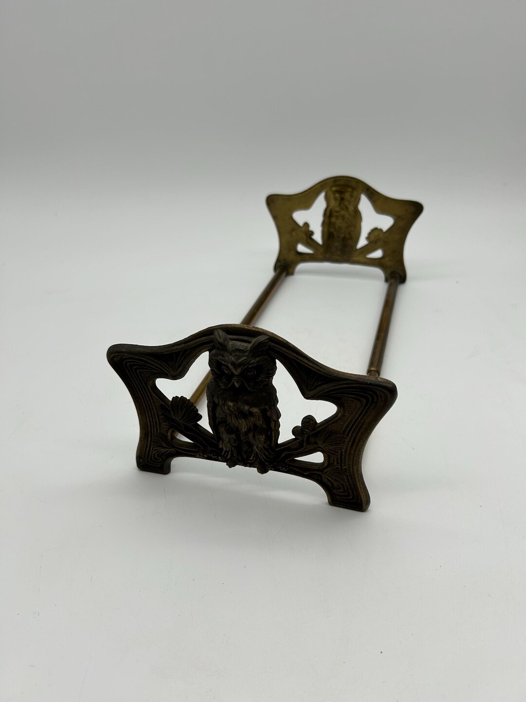 Vintage Brass Owl Art Deco Expandable Book Rack - Etsy