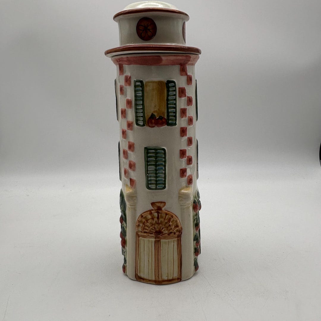 Tower Shaped 12 3/4” Tall Round Ceramic Pasta Spaghetti Canister - Etsy