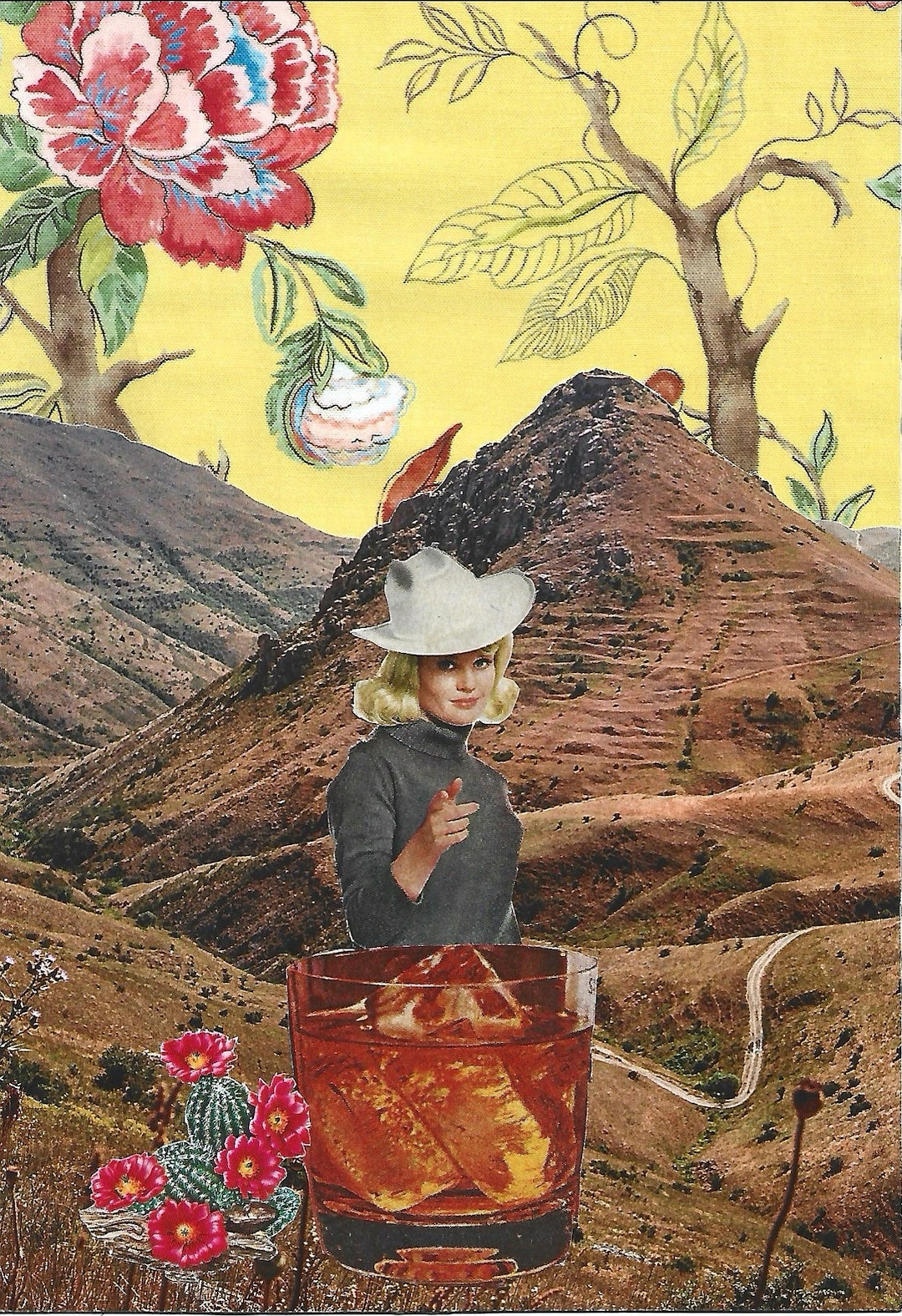 MAILED Collage 8x10 Matte Print. Made From Authentic Vintage Magazines ...