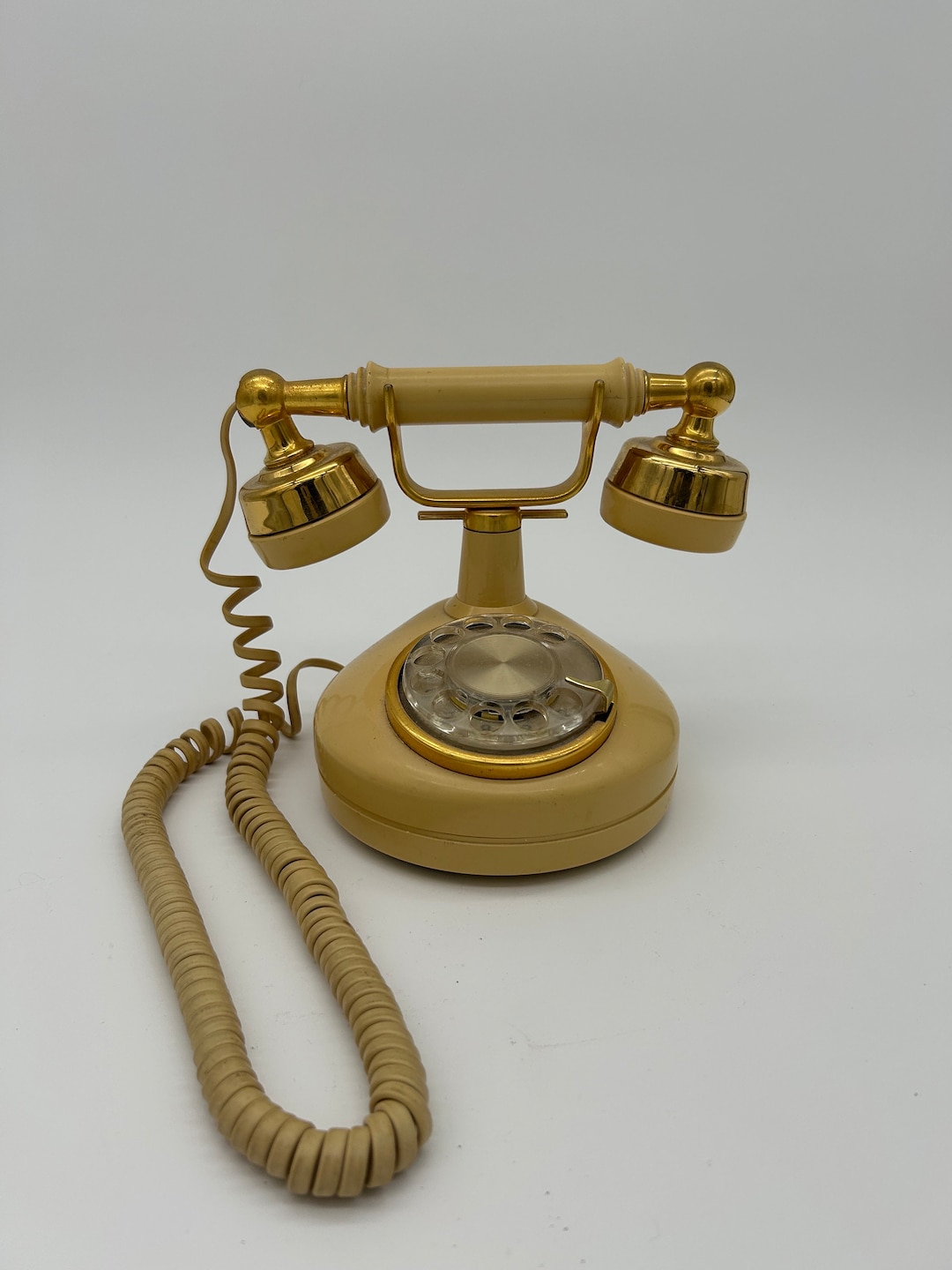 Vintage 70s European Style Home Phone ** Vintage Landline Rotary Dial ...