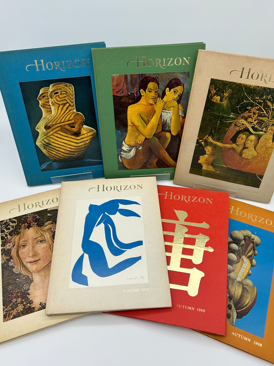 Vintage Collection of Seven 1968 1970 HORIZON Hardcover Magazines ...