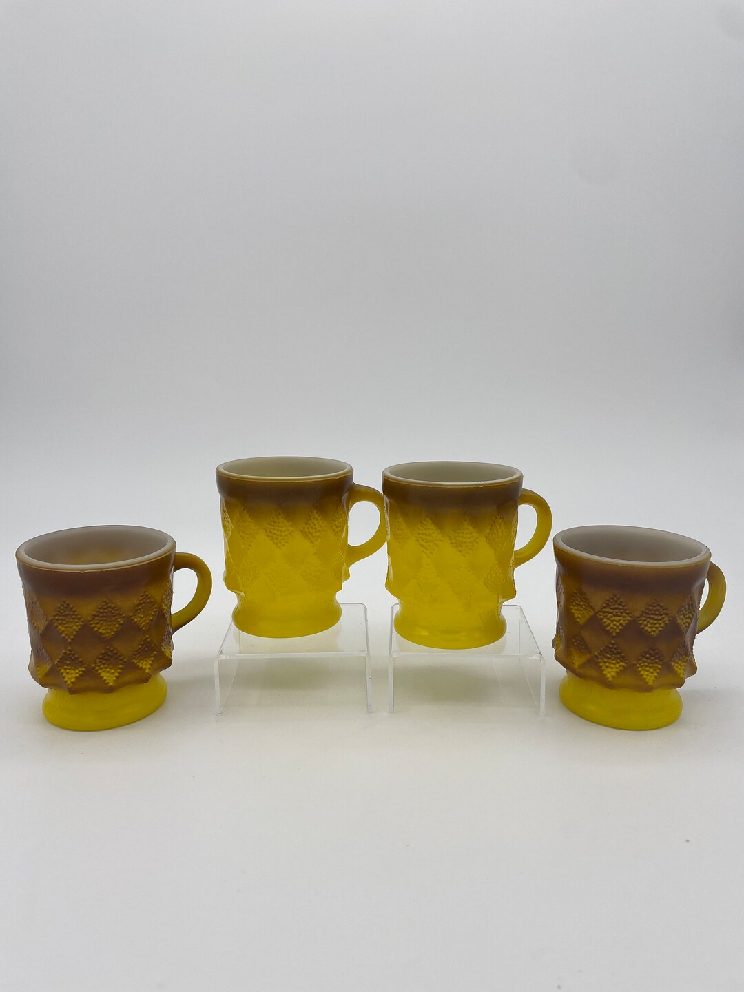 Set of 4 Vintage Anchor Hocking Fire King Mugs - Etsy