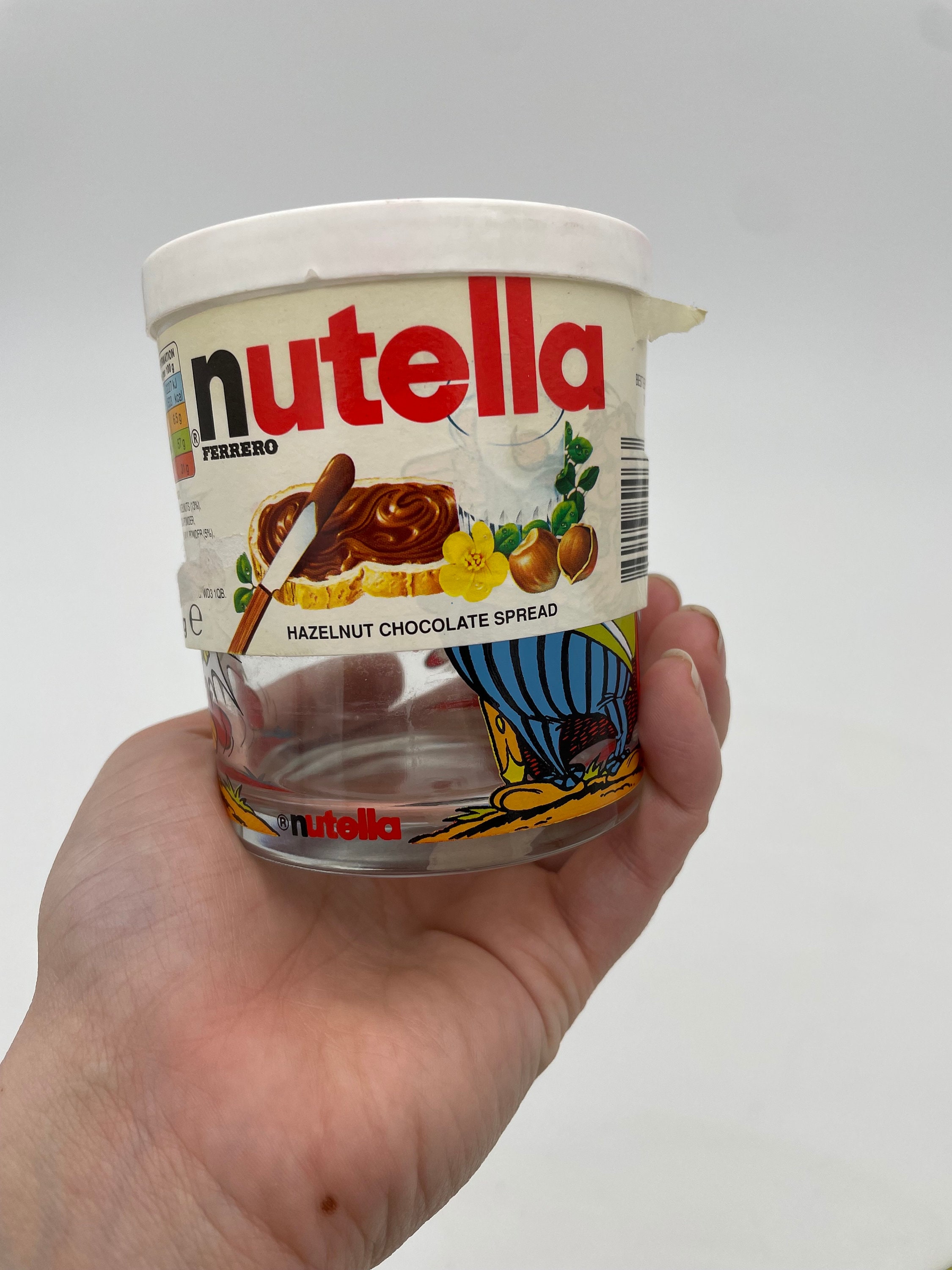 1995 Asterix Cartoon Nutella Glass Jar With Lid - Etsy