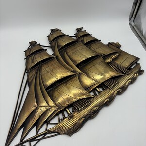 Large Vintage Syroco Brass Color Ship Wall Hanging 21 1/2 X 25 1/2 - Etsy