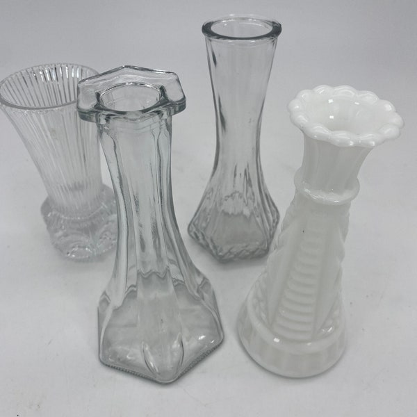 Mini Milk Glass Vase - Etsy