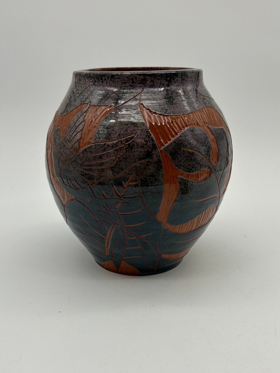 Retro Tropical Art Vase Pottery. Handmade in Jamaica. - Etsy