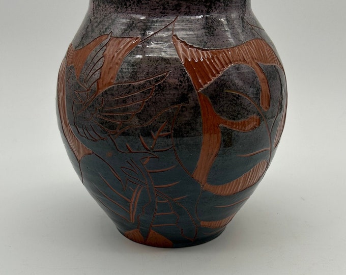 Retro Tropical Art Vase Pottery. Handmade in Jamaica. - Etsy