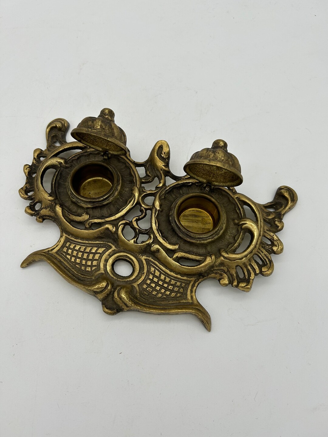 Vintage Ornate Brass Footed Inkwell Made in Japan. 5 1/2” Long - Etsy