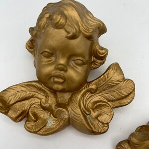 Vintage Pair of 1986 Ceramic Cherub Wall Decor Gold Finish. 4” - Etsy