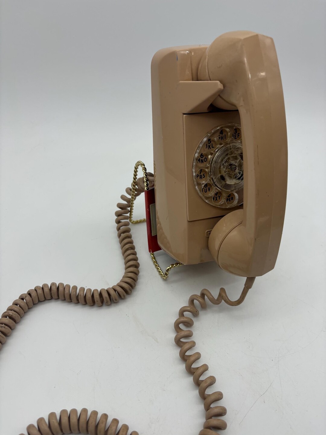 Vintage Beige Rotary Dial Wall Mount Landline Phone. As-is, Not Tested ...