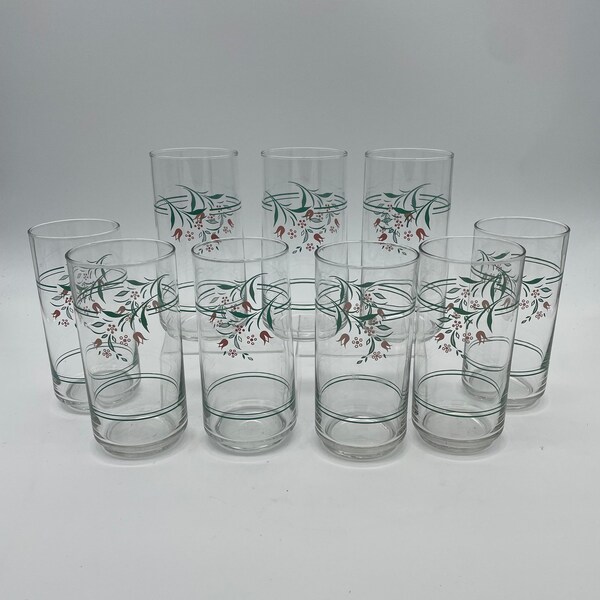 Vintage Flower Pattern Glasses - Etsy