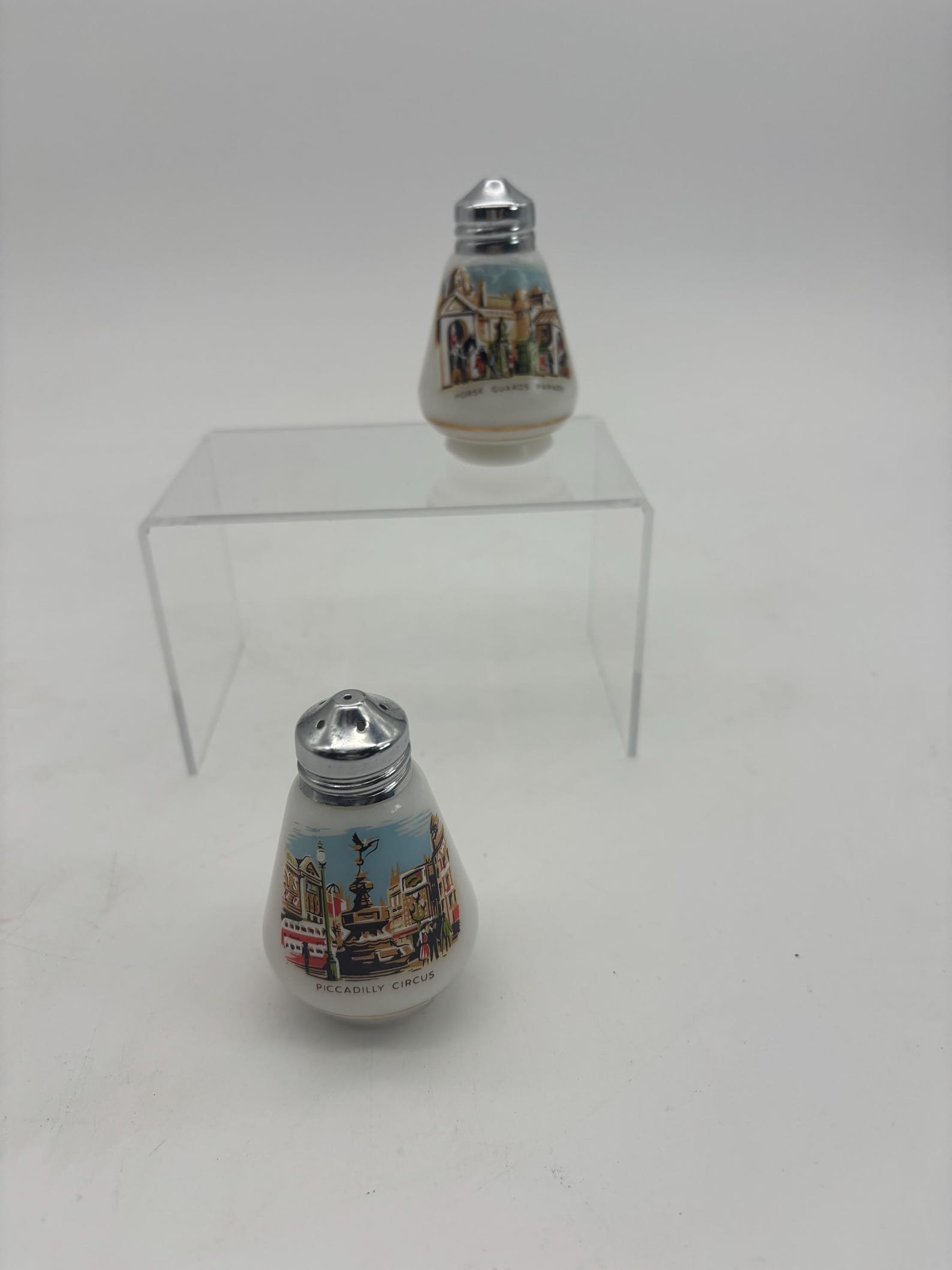 Vintage Milk Glass London Souvenir Salt and Pepper Shakers: Piccadilly ...