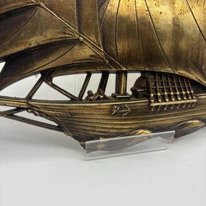 Large Vintage Syroco Brass Color Ship Wall Hanging 21 1/2 X 25 1/2 - Etsy