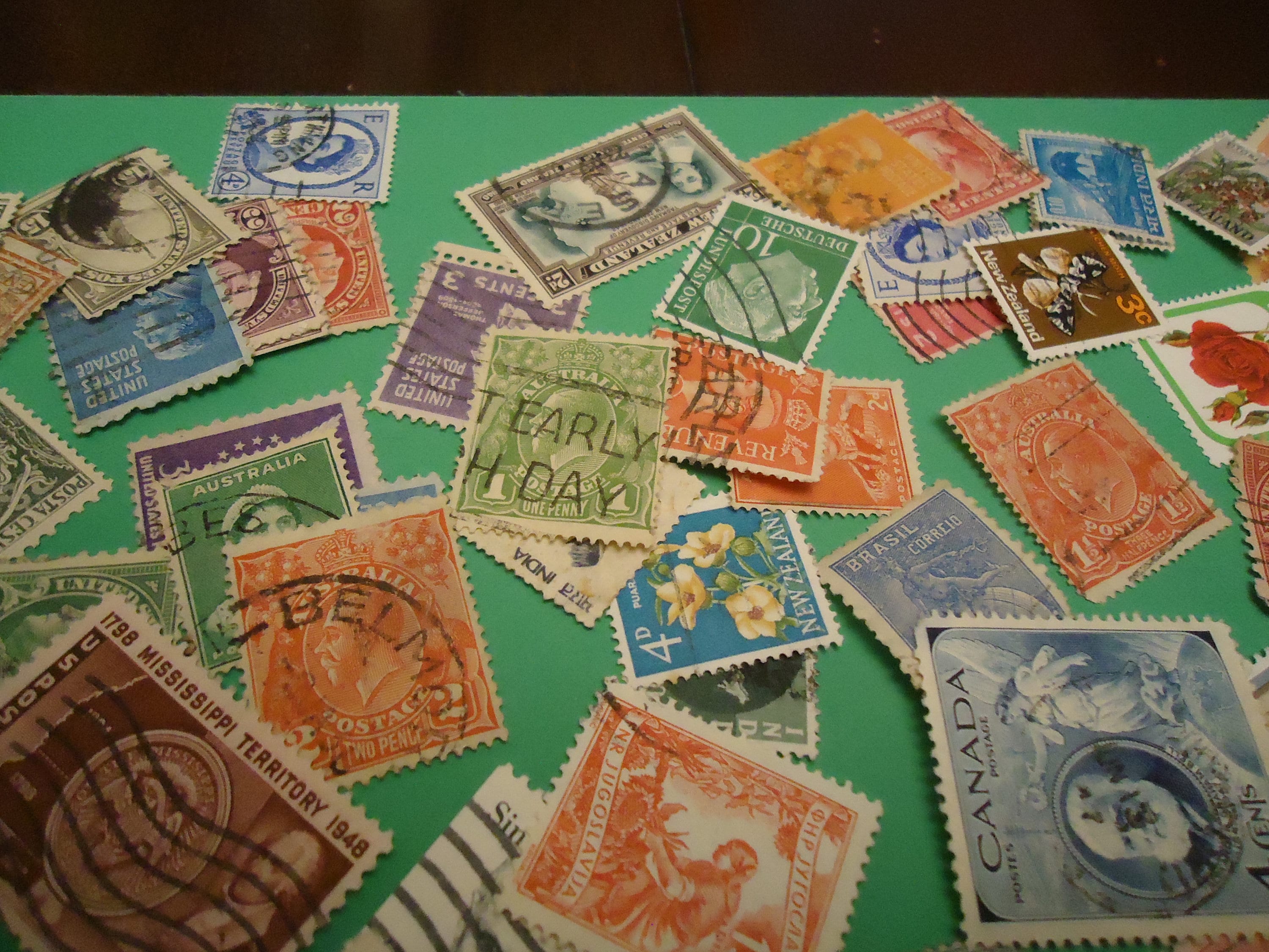 Used Assortment of 100 Vintage Worldwide Postage Stamps From - Etsy