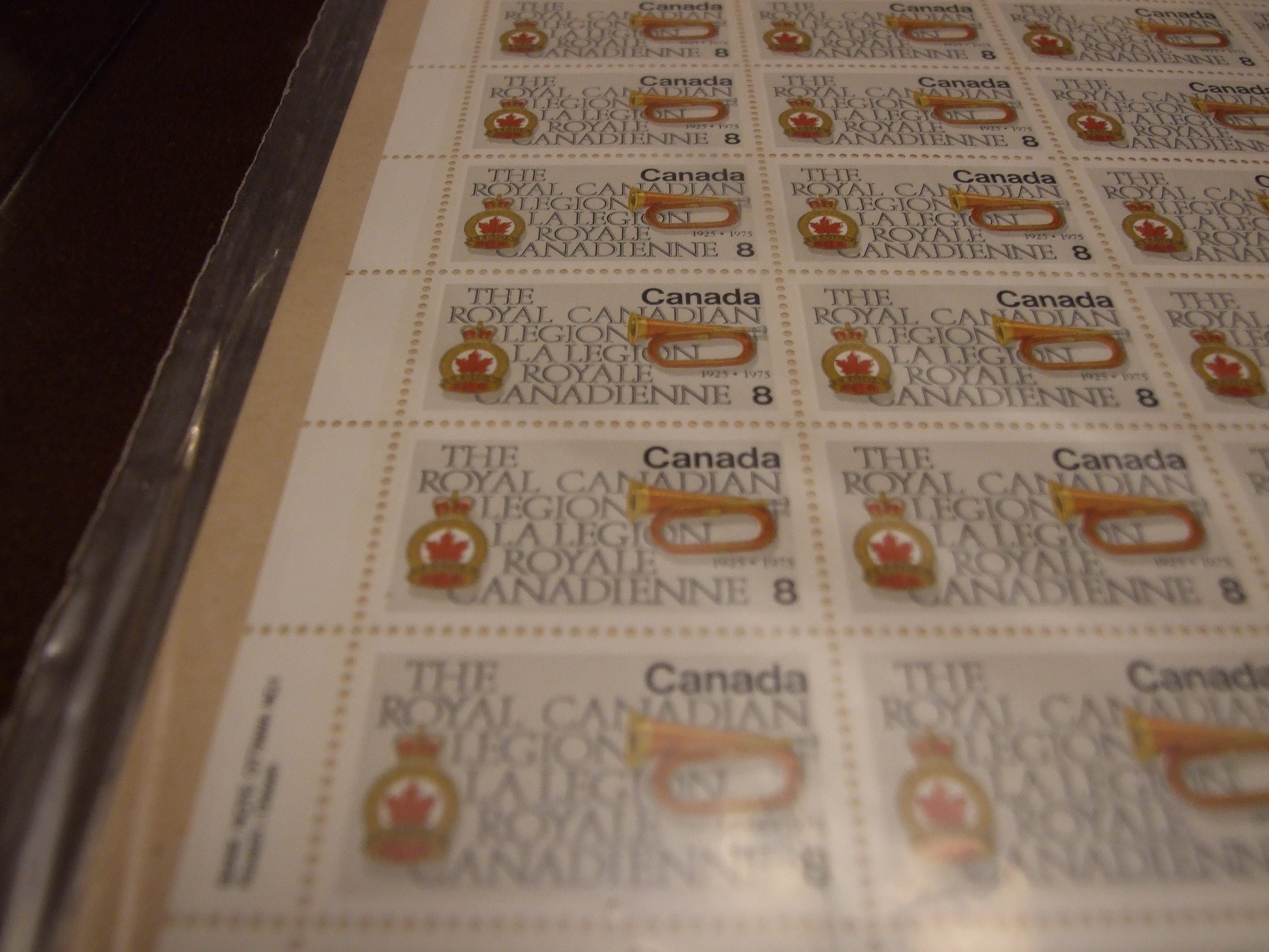 Canadian Postage Mint Full Sheet of 8 Cent Stamps the Royal Canadian ...