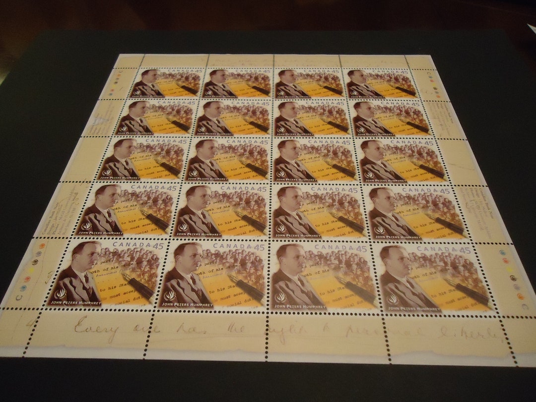 1998 Mint Full Sheet of 20 Unused Canadian Postage Stamps-45 Cent John ...