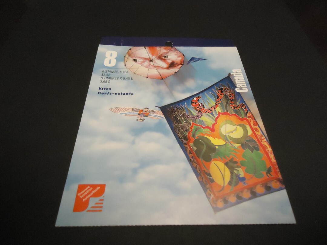 Mint Canadian Postage Stamps.46 Cent -8 Stamps Kites-booklet - Etsy