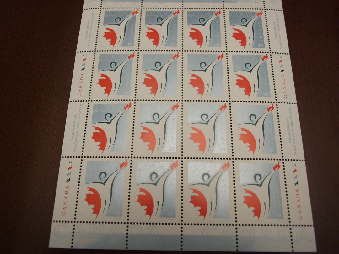 Sheet of 16 Unused Canadian Postage Stamps-46 Cents From 2000 - Etsy