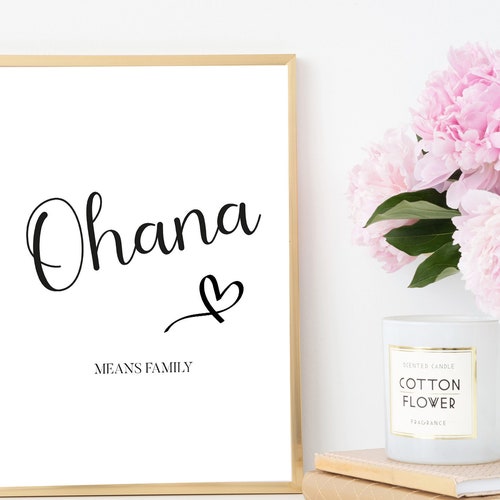Ohana Definition Print Hawaiian Wall Art Family Definition - Etsy