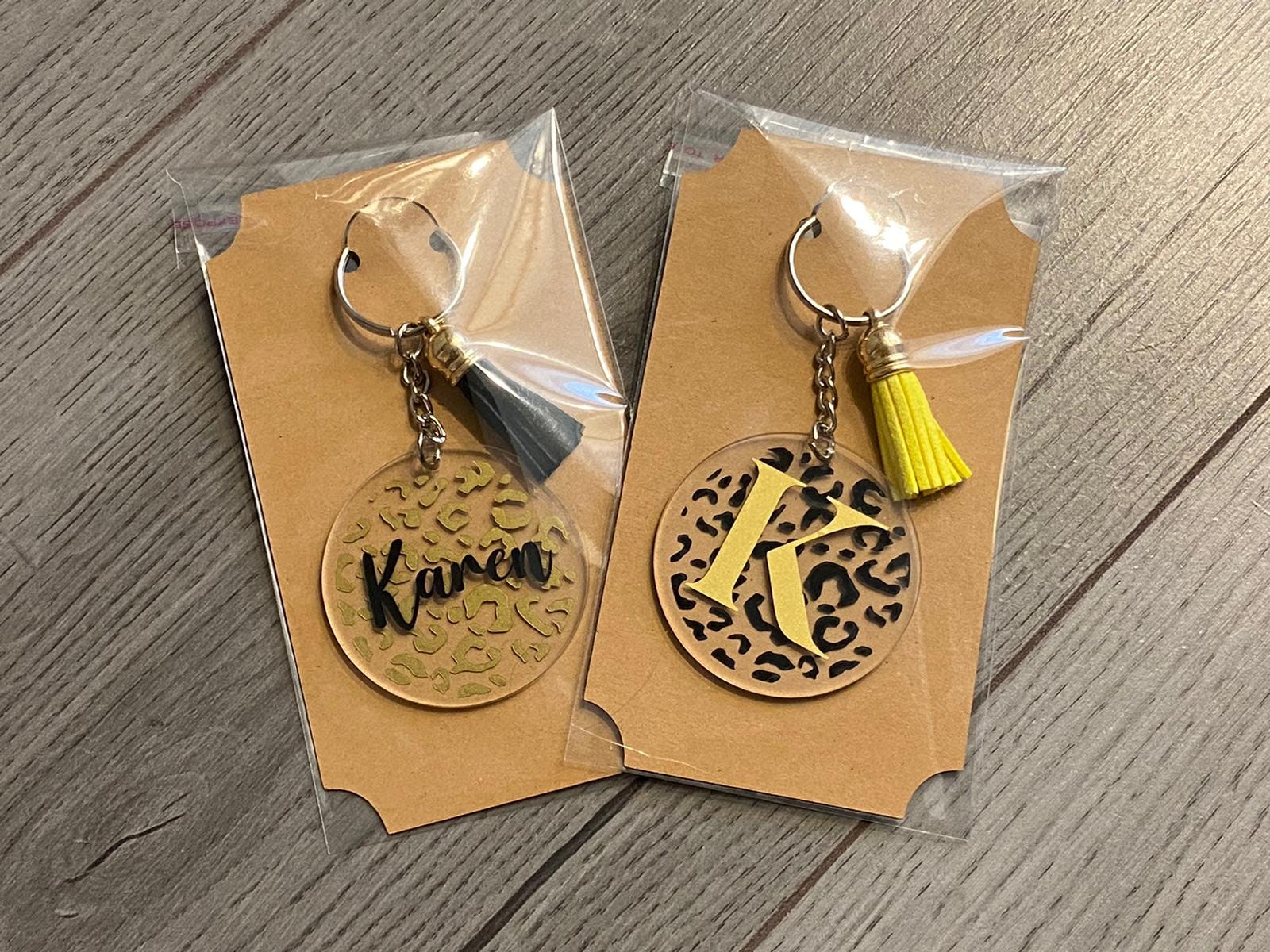 Leopard Print Personalised Keyring Personalised Keyring - Etsy UK