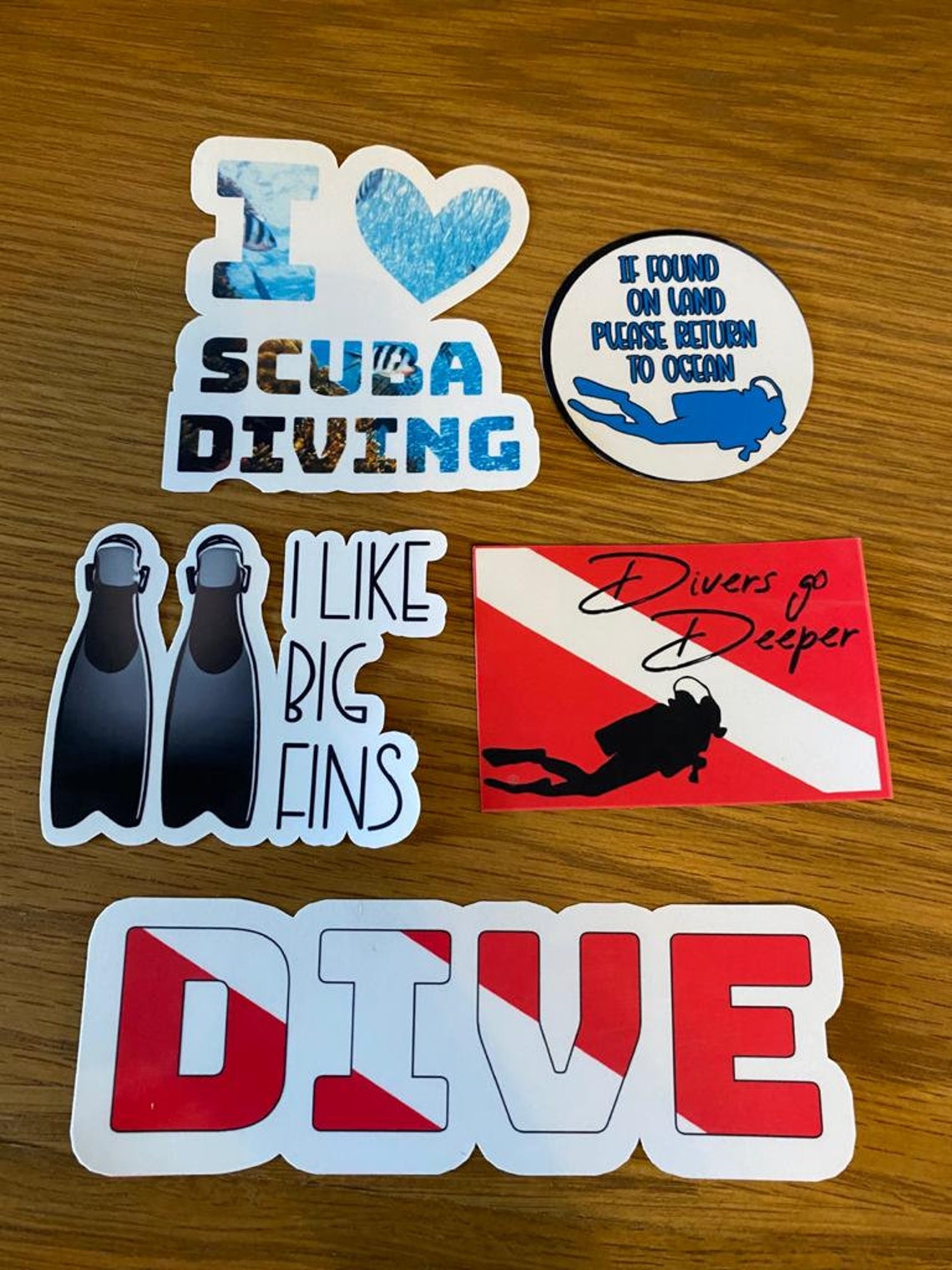 8 or 16 pcs Scuba Diving Sticker Pack Laptop Stickers | Etsy