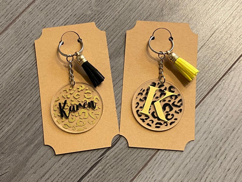 Leopard Print Personalised Keyring Personalised Keyring - Etsy UK