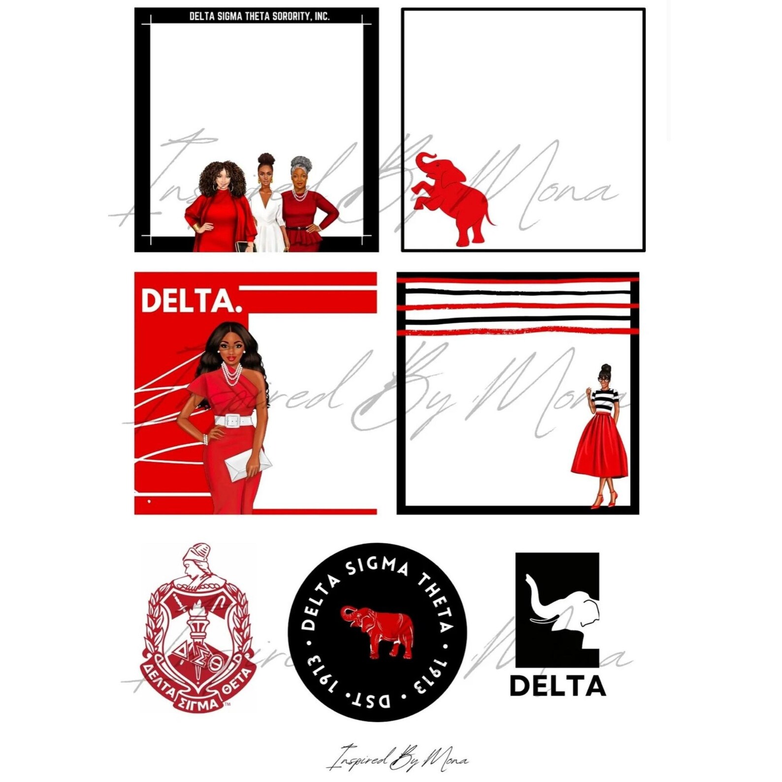 NEW DST Stickers Pack 10 Sheets Delta Sigma Theta Stickers - Etsy