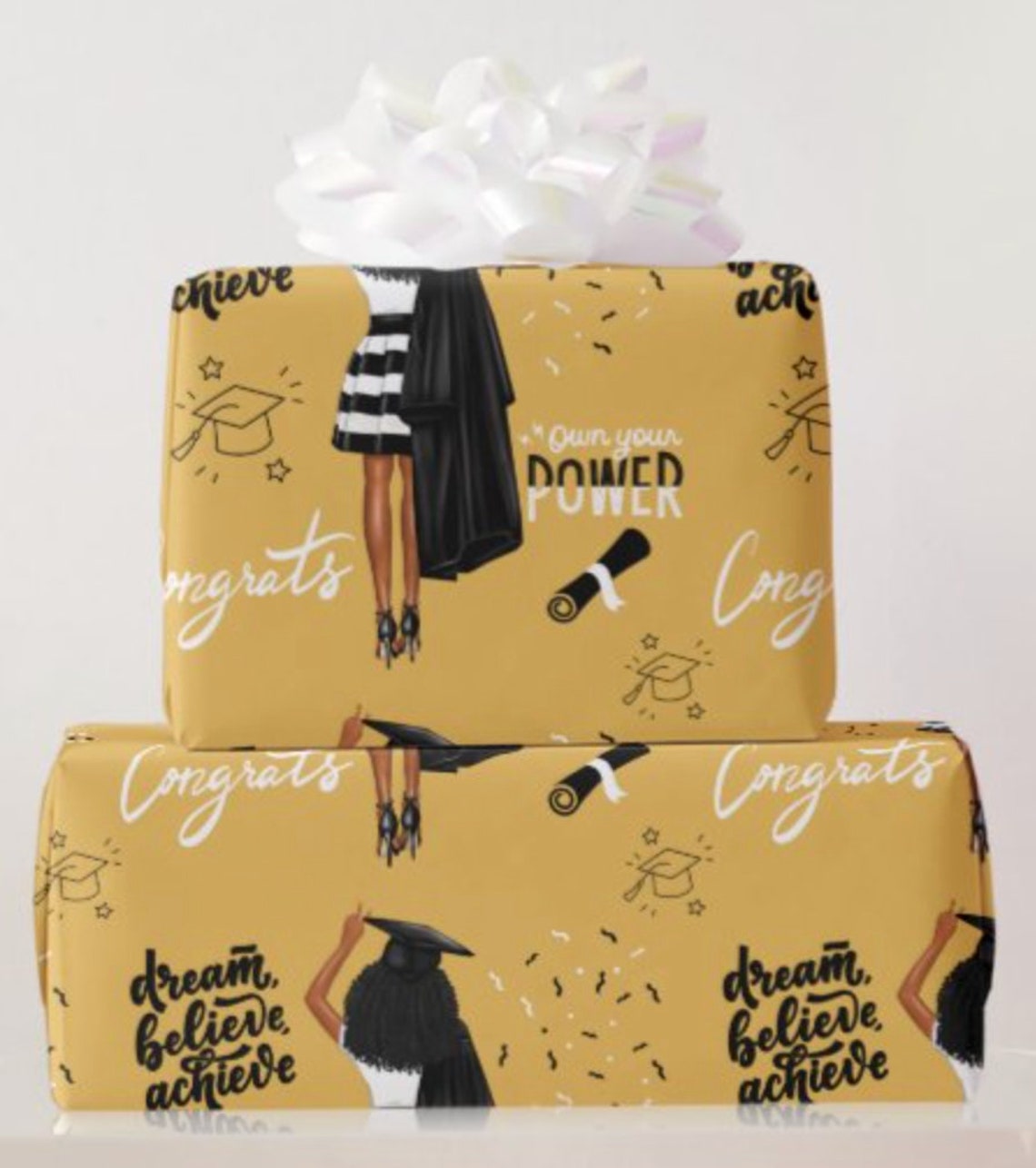 Graduation Wrapping Paper Black Girl Graduate - Etsy