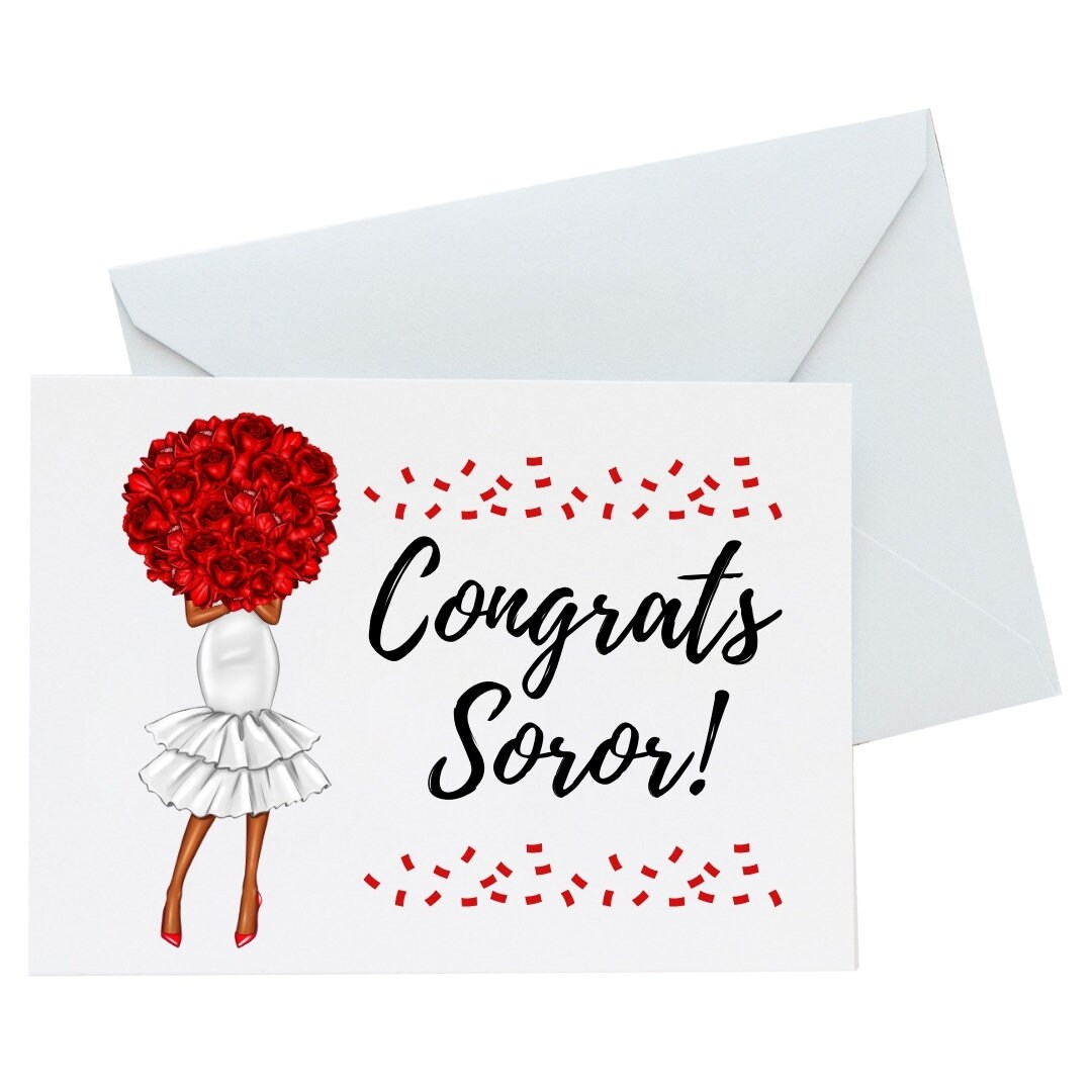 Congrats Soror - Delta Cards (10) - Etsy