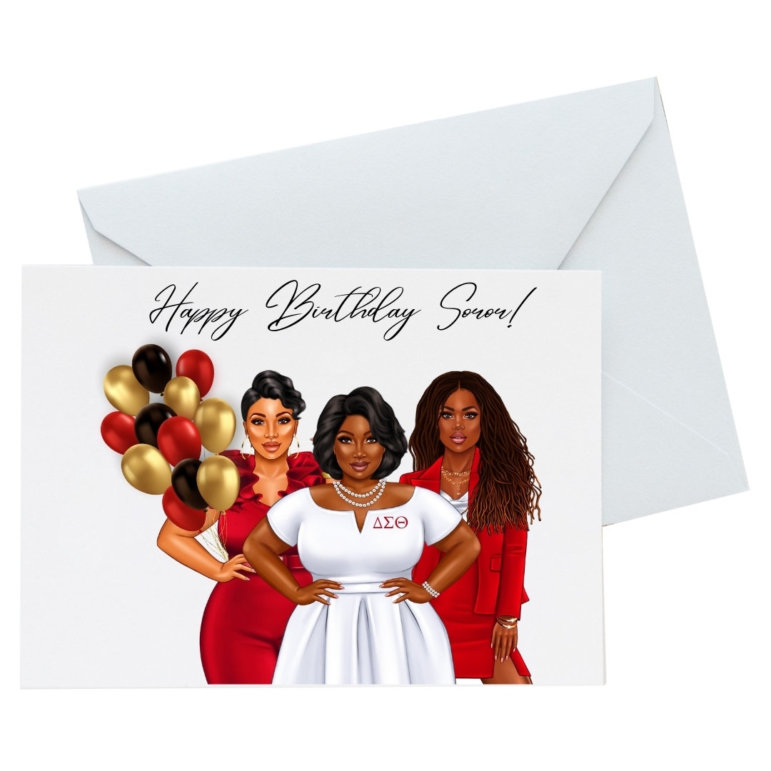 Happy Birthday Soror Cards (10) - V2 - Etsy