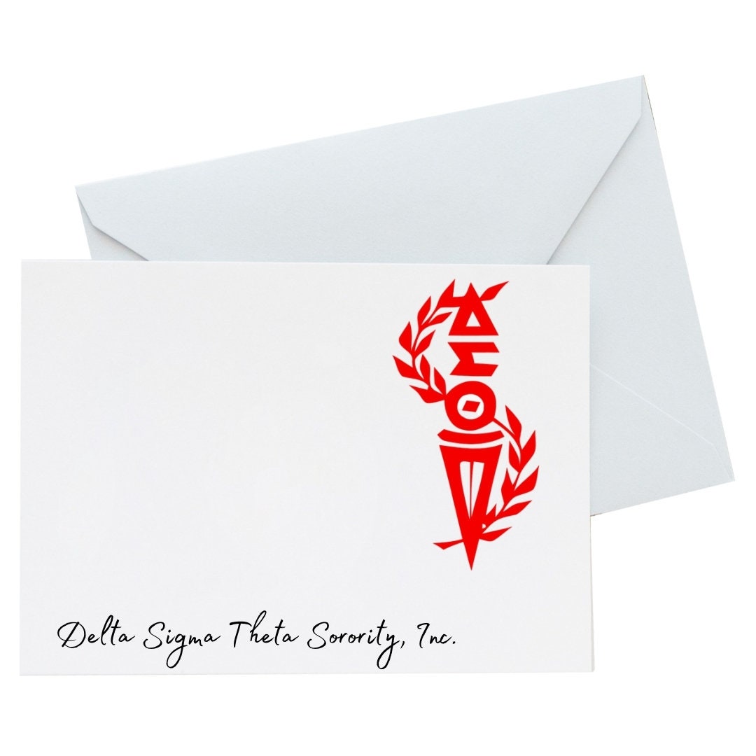 Torch of Wisdom 20 Flat Delta Sigma Theta Note Cards - Etsy