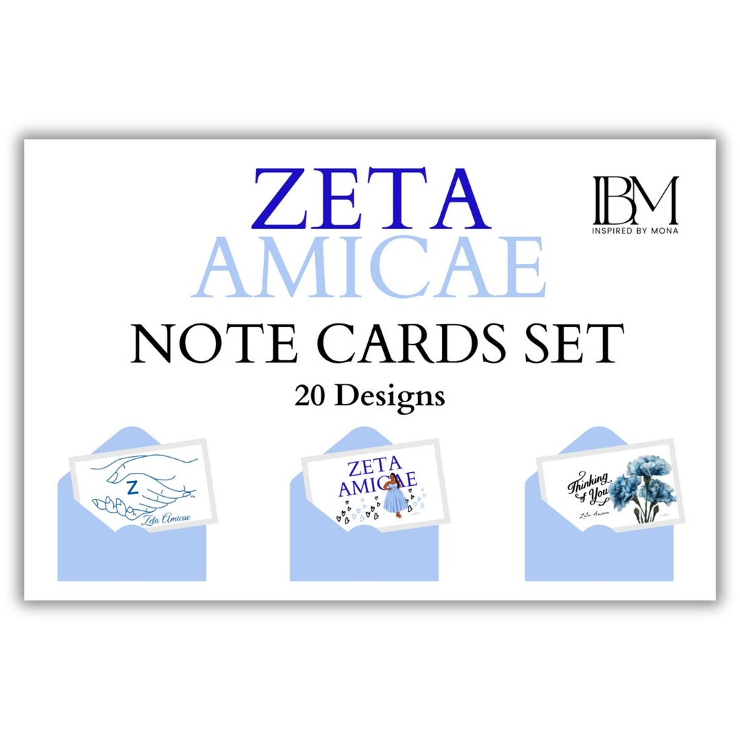 Zeta Amicae Note Cards Variety Pack (20) - Etsy