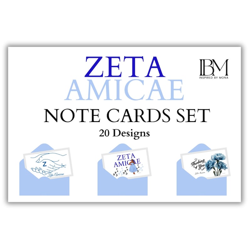 Zeta Amicae Note Cards Variety Pack (20) - Etsy