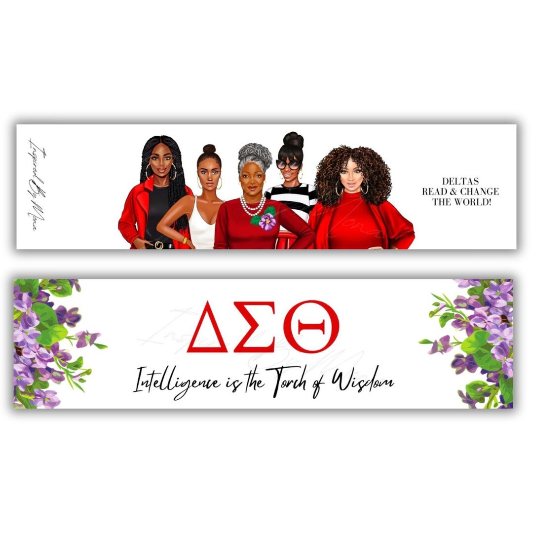 Delta Sigma Theta Bookmarks Set 5 - Etsy