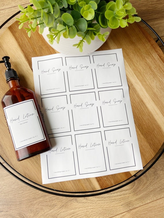 Printable Hand Soap Labels. FARMHOUSE. Set of 9 Soap Labels. | Etsy