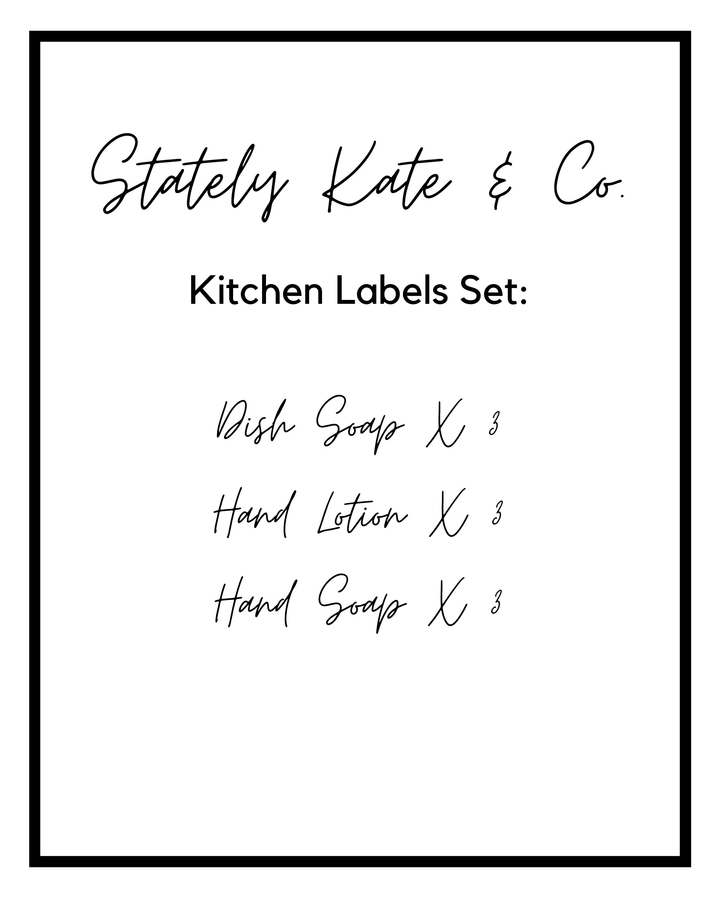 Kitchen Soap Labels. Farmhouse Label. Personalized Label. | Etsy