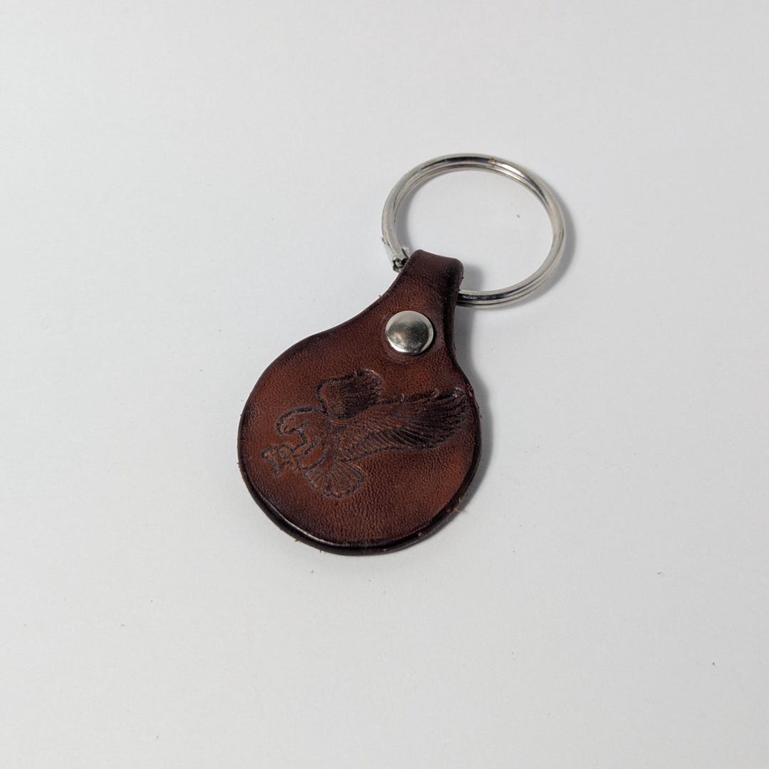 Treated Leather Key Ring - Etsy