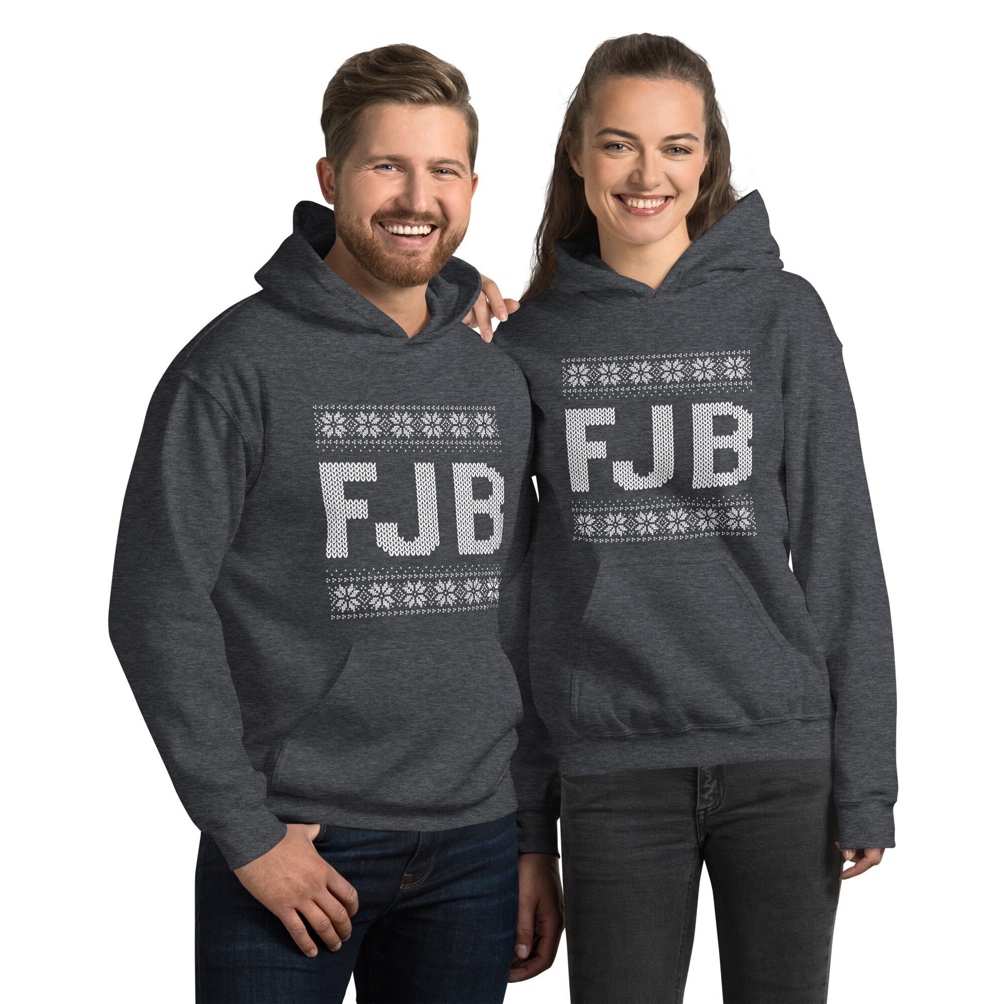 FJB ugly Christmas Sweater Design Unisex Hoodie - Etsy