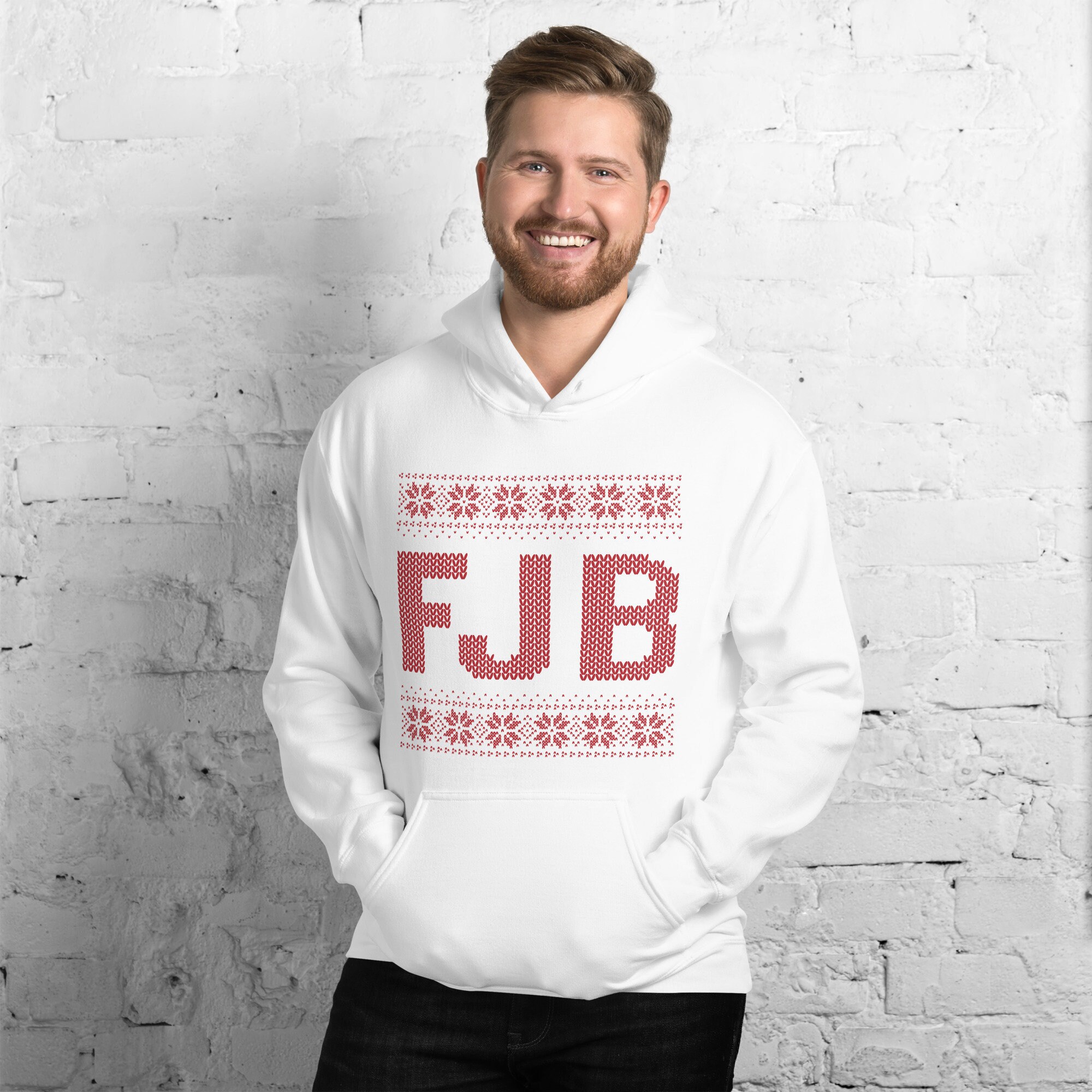 FJB ugly Christmas Sweater Design Unisex Hoodie - Etsy