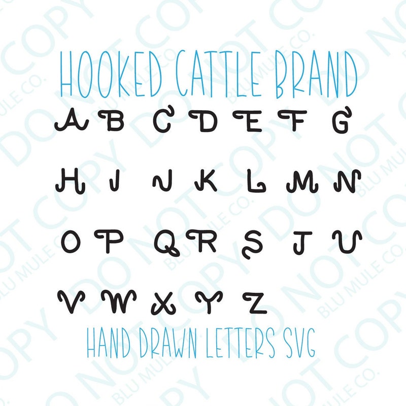 Cattle Brand Alphabet Font - Free Word Template