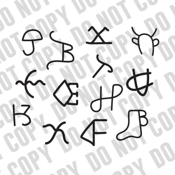 Cattle Brand Clipart - Etsy