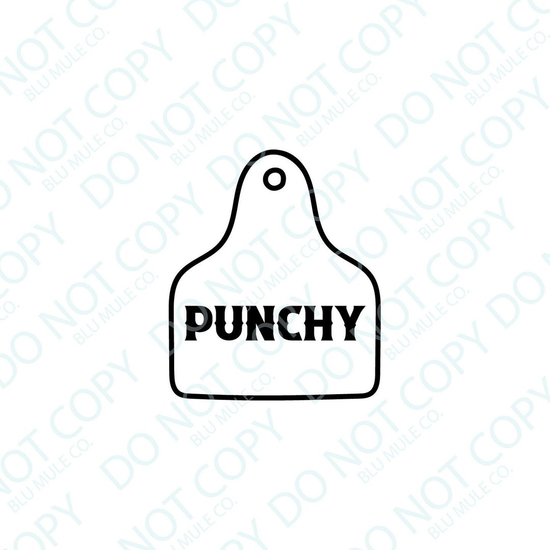 Punchy Cattle Ear Tag SVG Cattle Brand SVG Digital Download Svg for ...