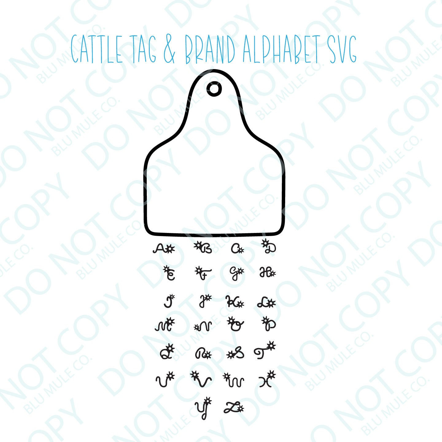 Cattle Ear Tag SVG Cattle Brand SVG Digital Download Svg for Cricut ...