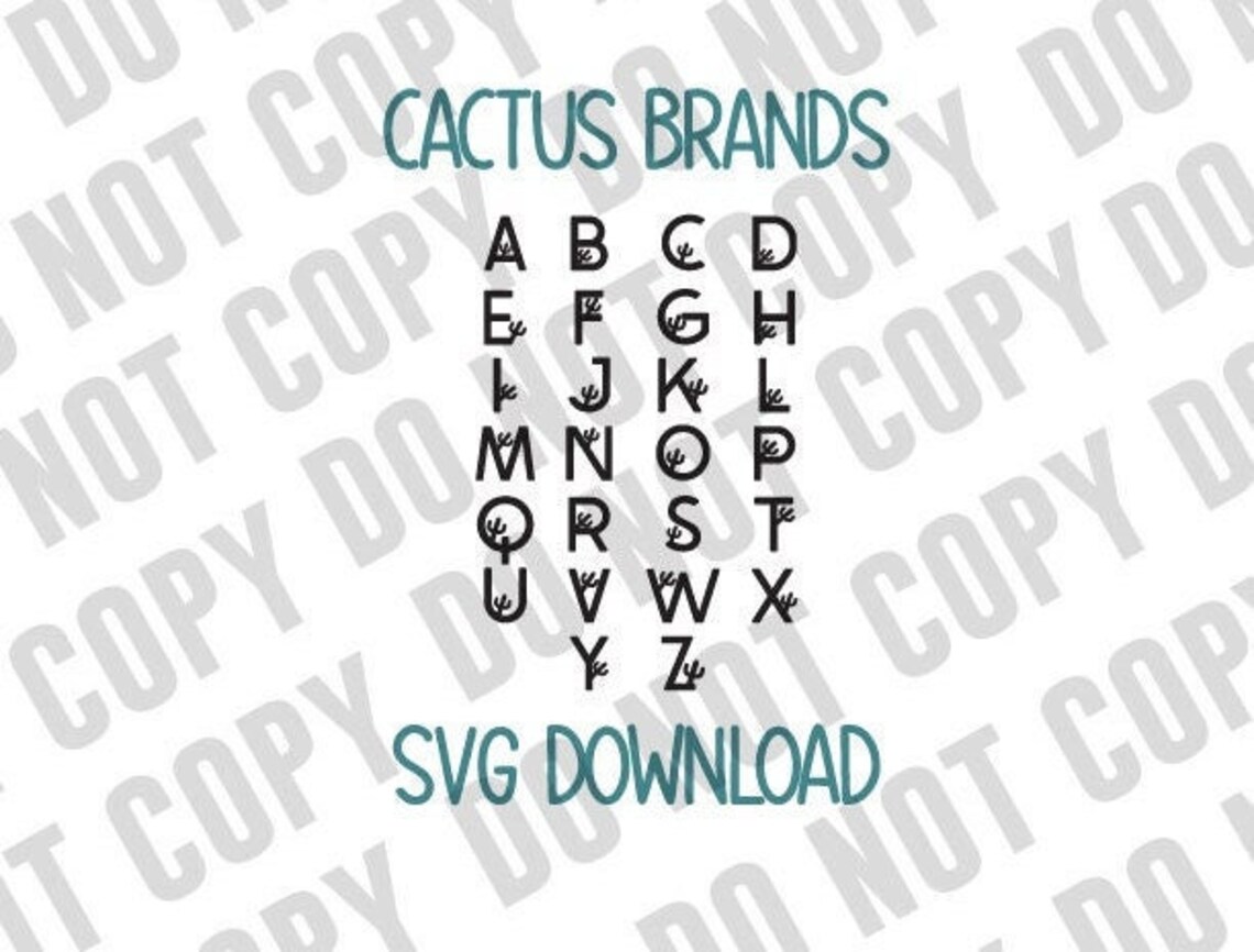 Cactus Brand Cattle Brand SVG Digital Download Svg Cattle - Etsy